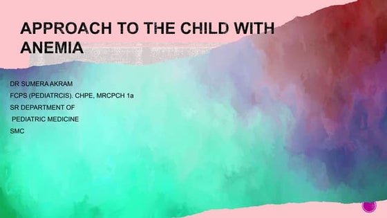 anemia in children ppt presentation paediatrics | PPT