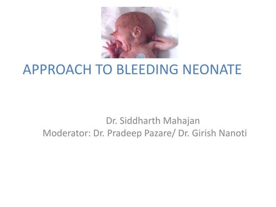 Approach to a bleeding child | PPT
