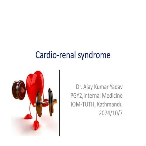 Approach to cardio renal syndrome | PPTX