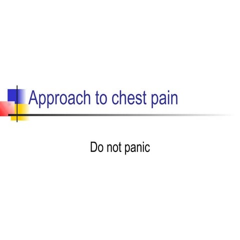 Approach to chest pain | PPT