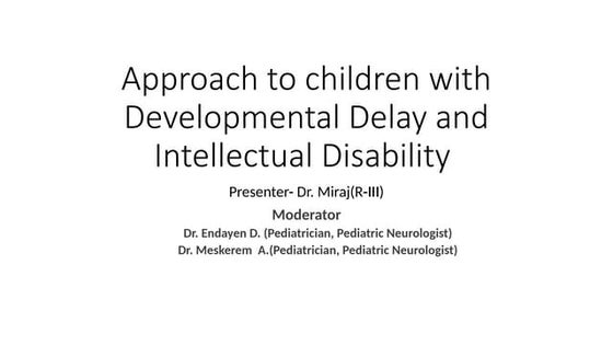 Developmental disabilities | PPT