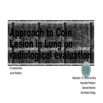Approach to Coin Lesion in Lung on radiological.pptx