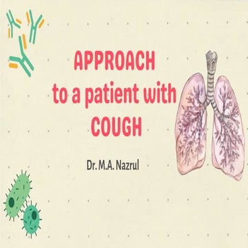 Approach to Cough.pptx | Lung and Respiratory Health | Diseases and ...