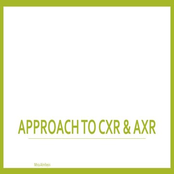Approach to cxr | PPTX