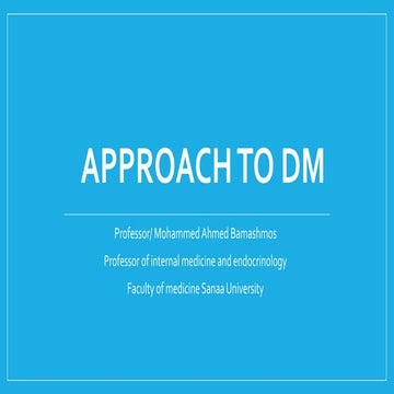 Types, classification, causes and management of diabetes | PPTX