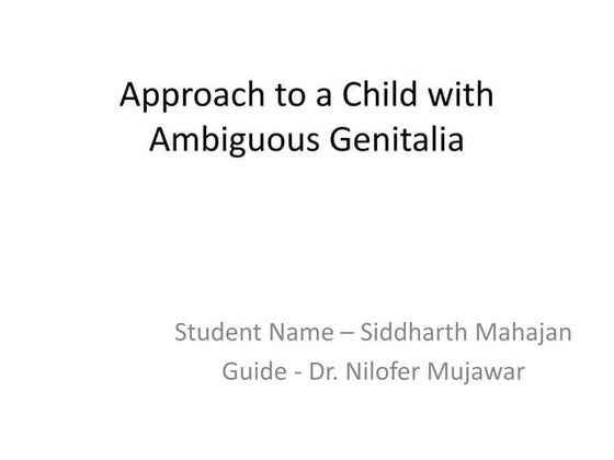 Congenital adrenal hyperplasia | PPT