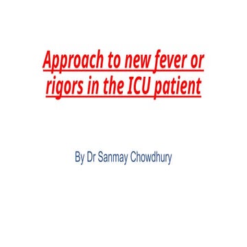 Approach To Fevers And Management Pptx