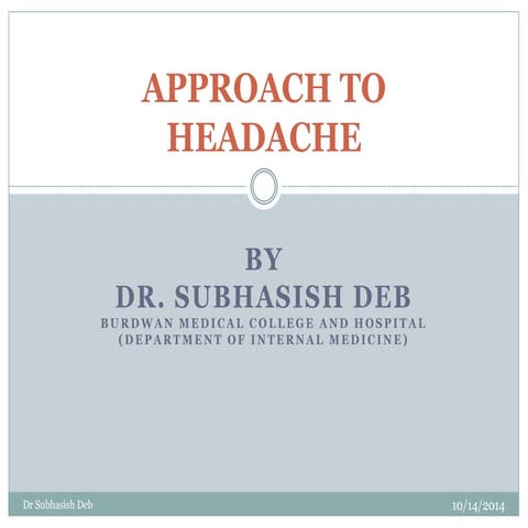 Approach to headaches | PPTX