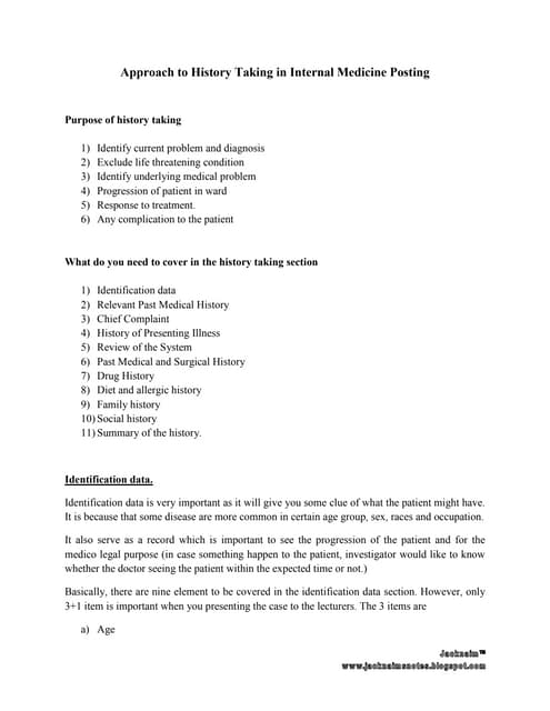 History taking | PPT