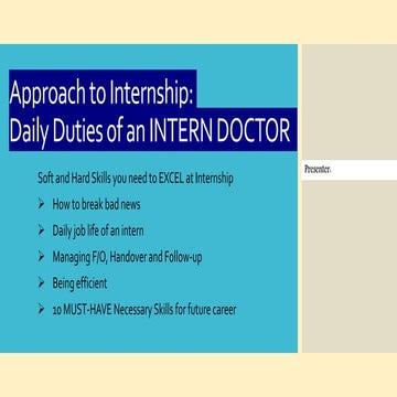 Approach to internship (mbbs in bangladesh perspective) | PPT