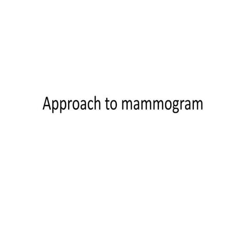 Mammography | PPTX