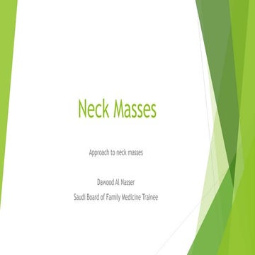 Approach to neck masses | PPTX