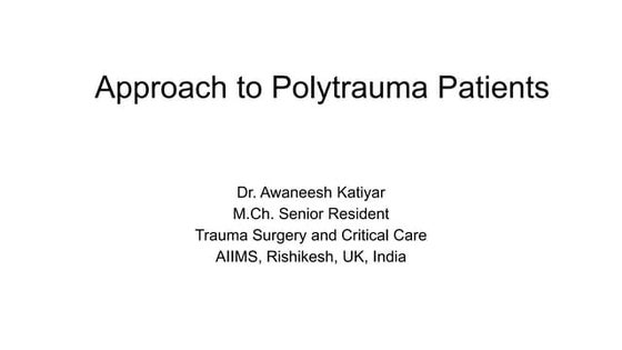 Atls (advance trauma life support) PRIMARY SURVEY | PPT