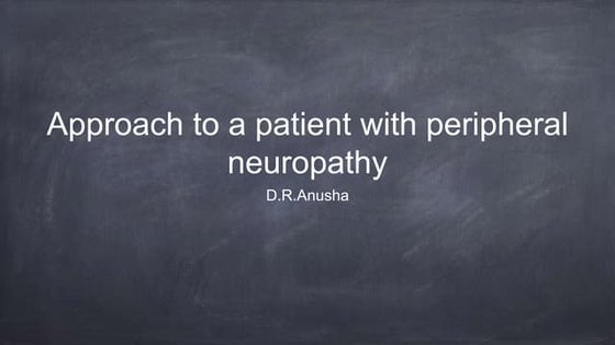 Neuropathy and its classification | PPT