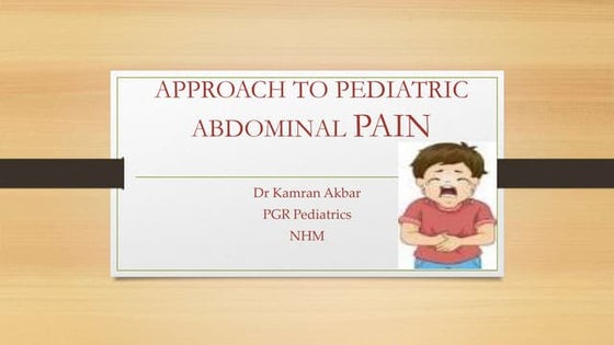 Abdominal pain in pediatrics | PPTX