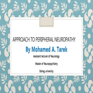 Approach to peripheral neuropathy | PPTX