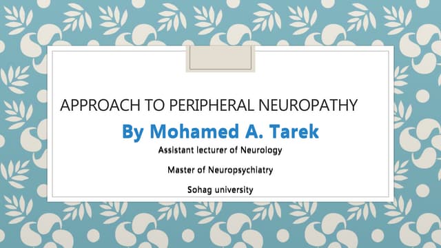 Polyneuropathy | PPT