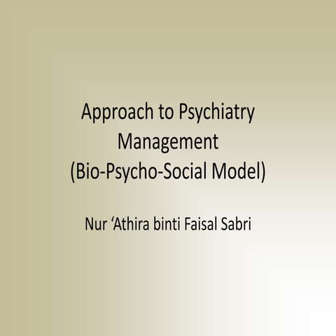 Approach to Psychiatry Management new.pptx | Mental Health | Diseases ...