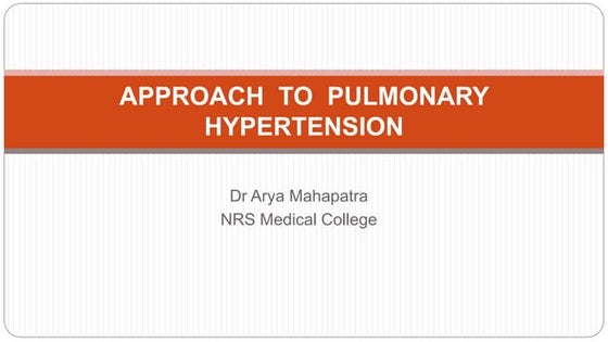 Pulmonary hypertension.pptx | Heart and Cardiovascular Diseases ...