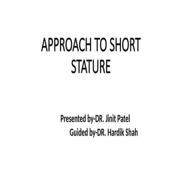 APPROACH TO SHORT STATURE ppt high yield | PPTX