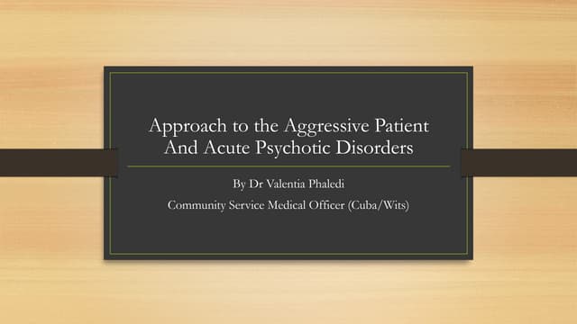 Restraining An Agitated Patient | PPTX
