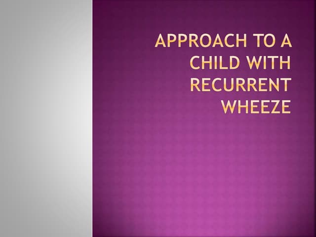 Acute exacerbation of asthma | PPTX