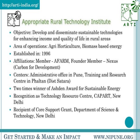 Appropriate Rural Technology Institute - sustainable rural development ...