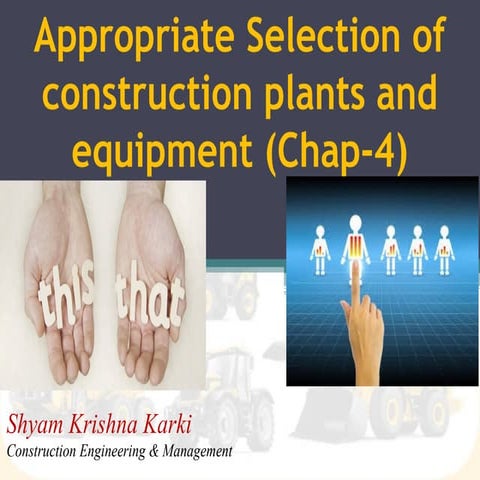 Appropriate selection of construction equipment | PPT