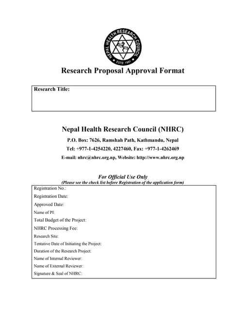 Ethics Approval in Research Sample | PDF