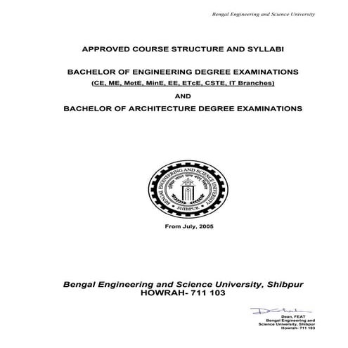 Approved course structure and syllabi | PDF