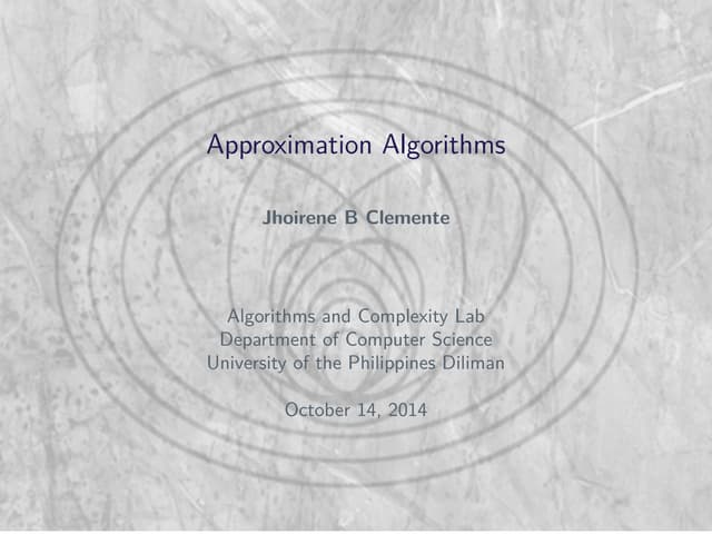 Introduction to Approximation Algorithms | PDF Introduction to Approximation Algorithms | PDF