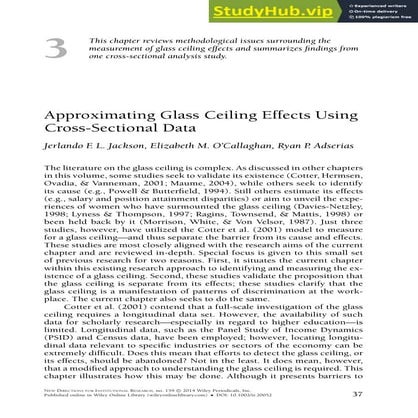 A Theoretical Study on ‘Glass Ceiling Concept’ | DOC