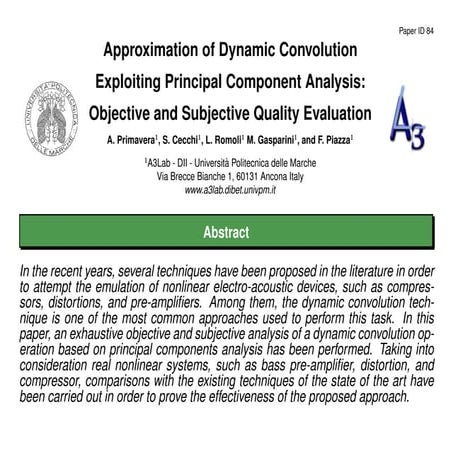 Approximation Of Dynamic Convolution Exploiting Principal Component Analysis Objective And 8436
