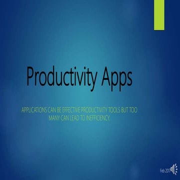 Productivity Apps | PPT