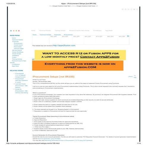 Apps i procurement setups [not br100] | PDF