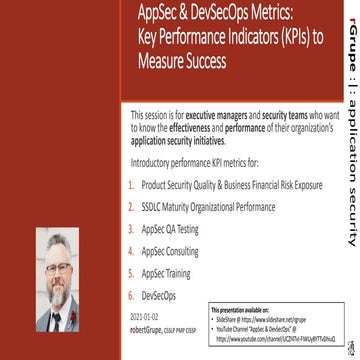 Appsec And Devsecops Metrics Key Performance Indicators Kpis To