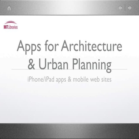 Apps for Architecture & Urban Planning | PDF
