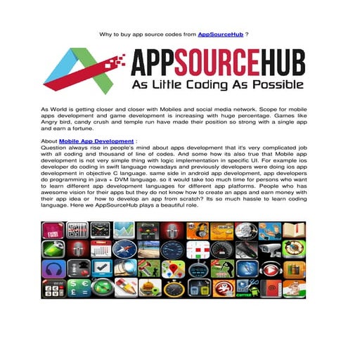 Why to buy app source codes from AppSourceHub ? | PDF