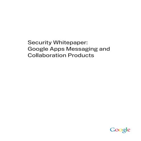 Google Apps security whitepaper | PDF