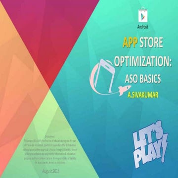 Mobile app Marketing : Appstore optimization - ASO Basics | PPT