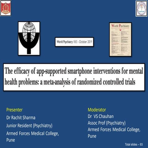 The efficacy of app-supported smartphone interventions for mental ...