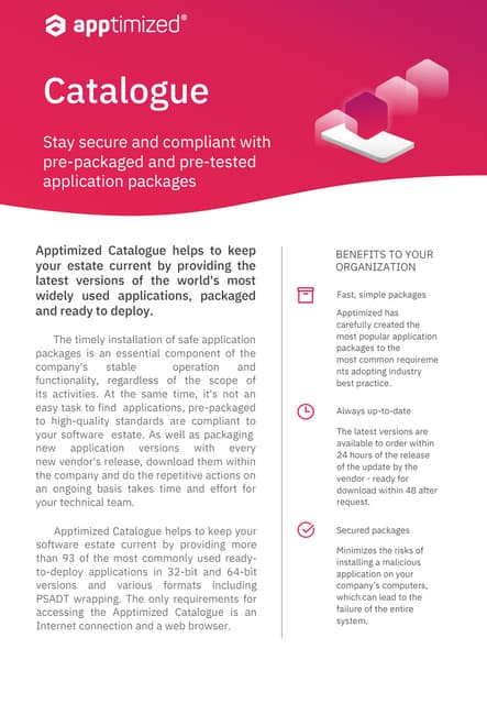 Apptimized application packaging tool for MSI, MSIX and App-V formats ...