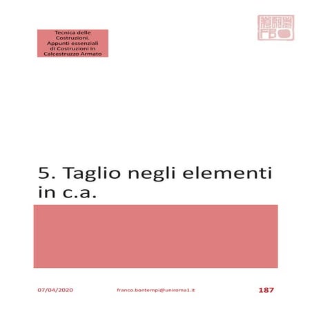 5. Taglio negli elementi in c.a. | PDF