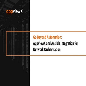 AppViewX and Ansible | PPT