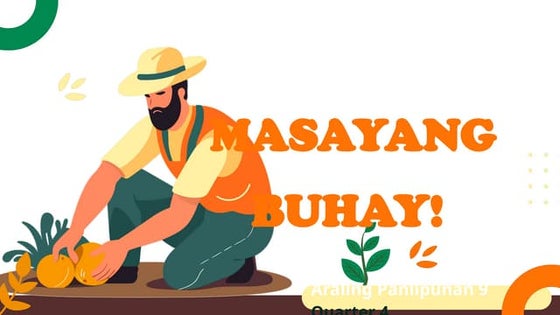 Ang Mga Sektor ng Agrikultura, paghahalaman, paghahayupan, pangugubat ...