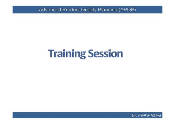 Apqp ppt | PPT