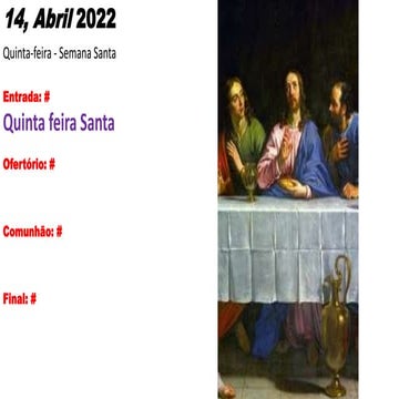 Holy Thursday Portuguese Mass | PPTX
