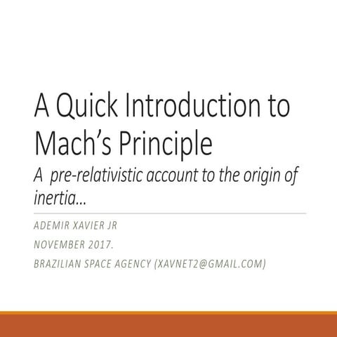 A quick introduction to Mach's principle | PDF