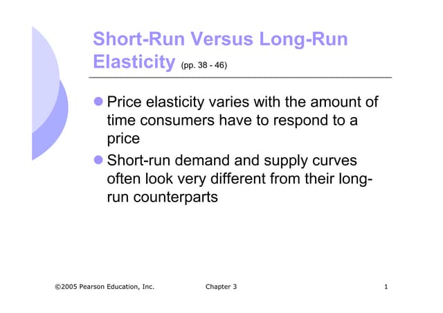Price Elasticity Of Supply Short Run Vs Long Run