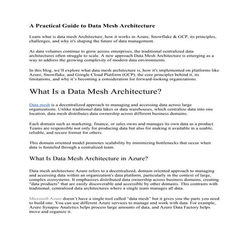 A Practical Guide to Data Mesh Architecture Blog.docx
